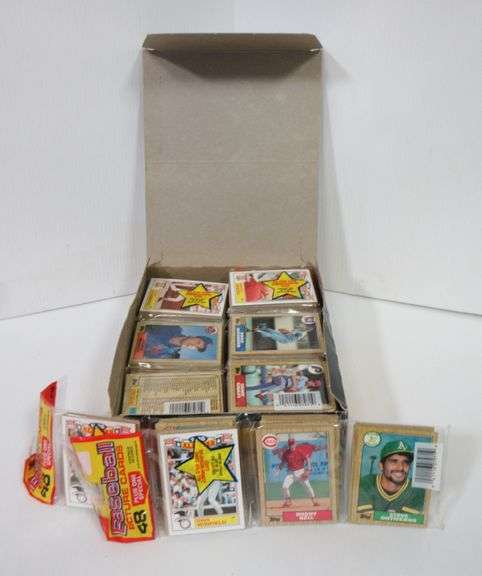 24-pack box of 1987 topps baseball card rack packs, McGuire, Bonds ...