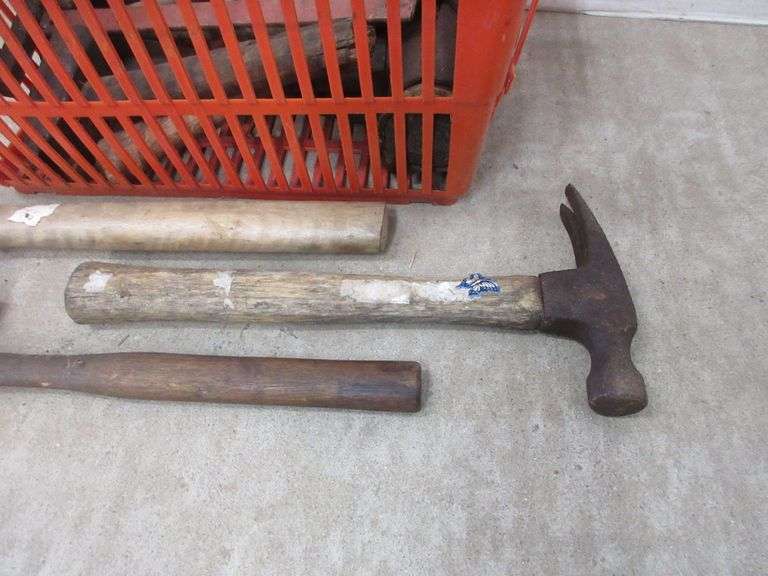 (12) Tools, include: Old hammers, some homemade, large and small; Claw ...
