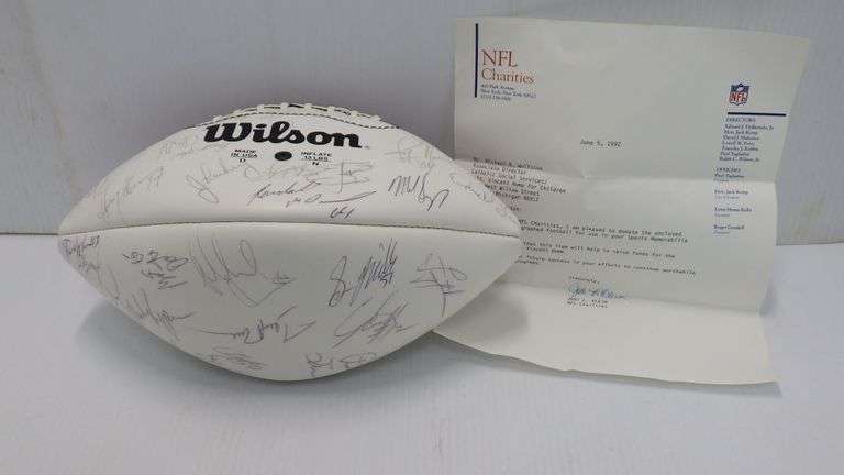1992 Pro Bowl autographed football, seller states purchased in a ...
