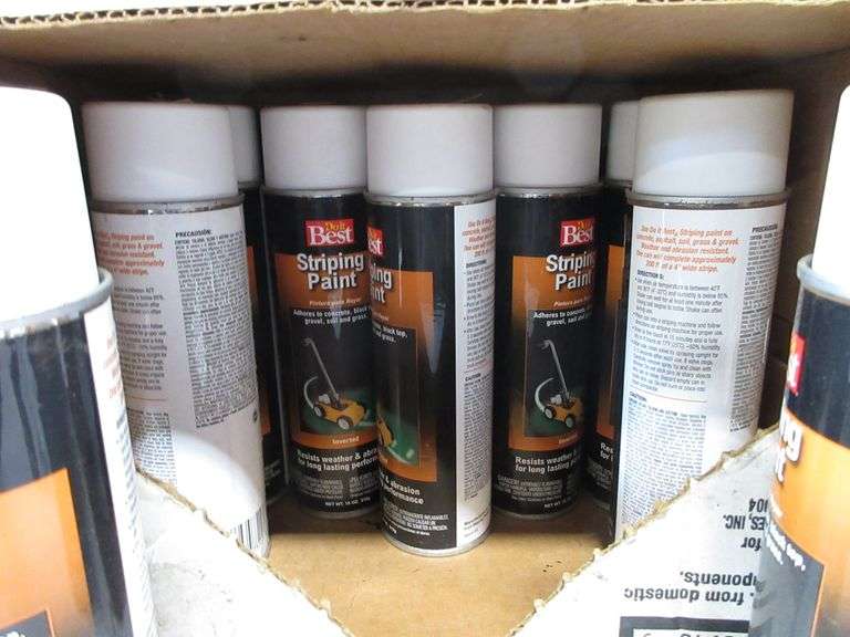 (8) Cans of inverted striping paint - Albrecht Auction Service