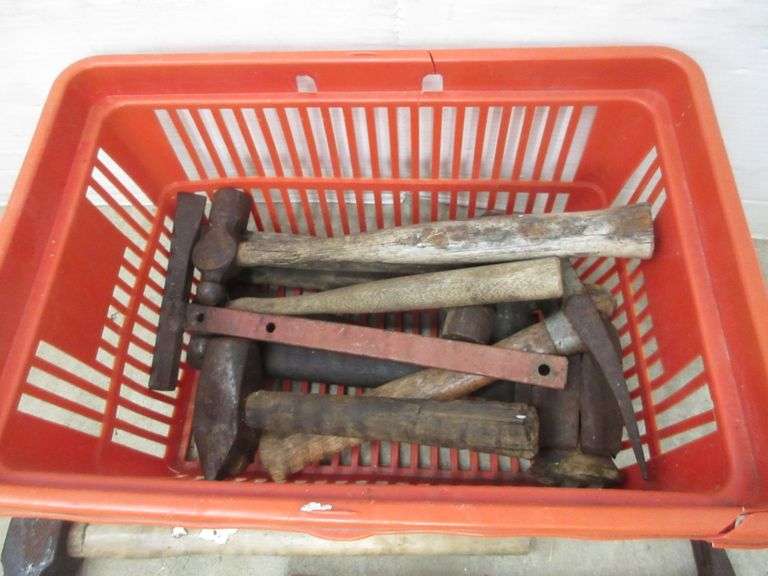 (12) Tools, include: Old hammers, some homemade, large and small; Claw ...