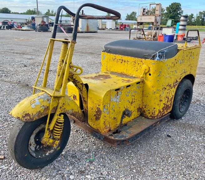 Cushman 3-Wheel yellow scooter, needs batteries, includes extra ...