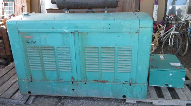 Onan 30kw Generator, 3-Phase, 480V, with transfer switch, the switch ...