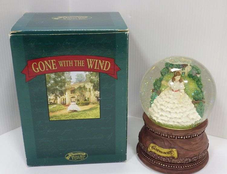 Gone with the wind snow globe in box, 8 1/4"H box, good - Albrecht Auction Service
