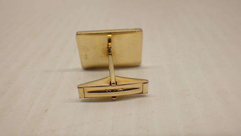 14K Cufflinks, scrap, wear or repair, 18.9 grams, a single anchor ...