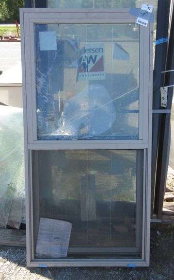 New Anderson window, clay, double hung, 32"W x 64"H, top glass of the ...