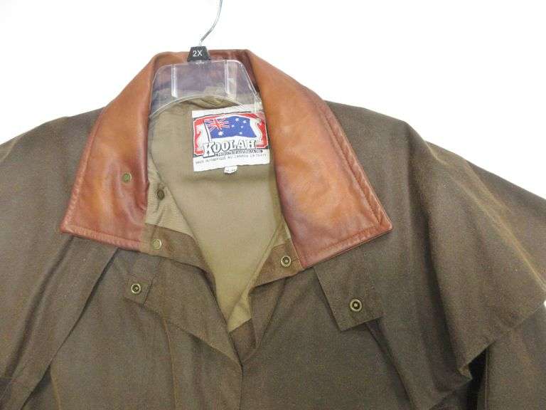 Men's Koolah long coat, raincoat of cotton, finished with cracked wax ...