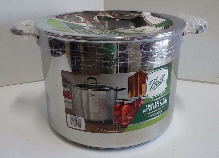 Ball Brand, stainless steel water bath canner with premium canning rack ...