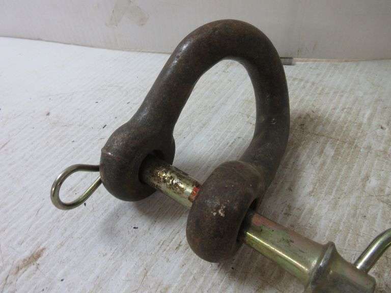 (2) heavy duty clevises: Crosby with screw in pin, 6 1/2"L; Regular clevis with drawing, 5"L ...