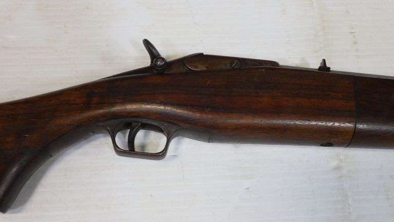 Antique Flobert single-shot rimfire, hexagon barrel, 41" overall, good ...