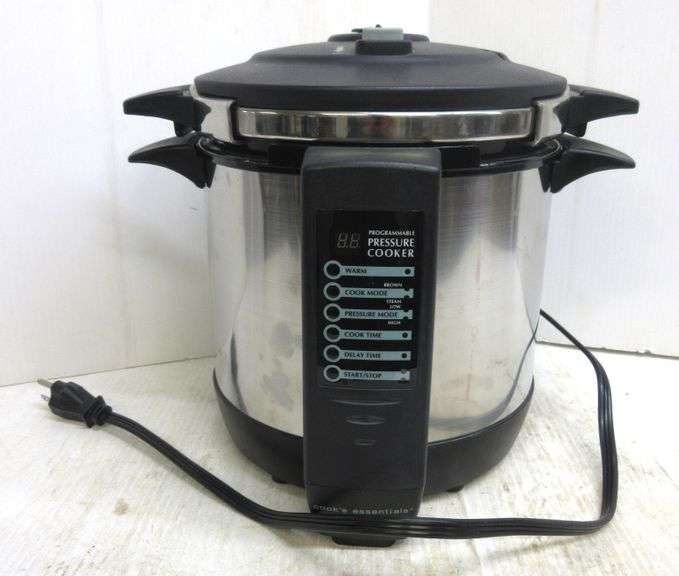 Cooks Essentials programmable non-stick pressure cooker with ...