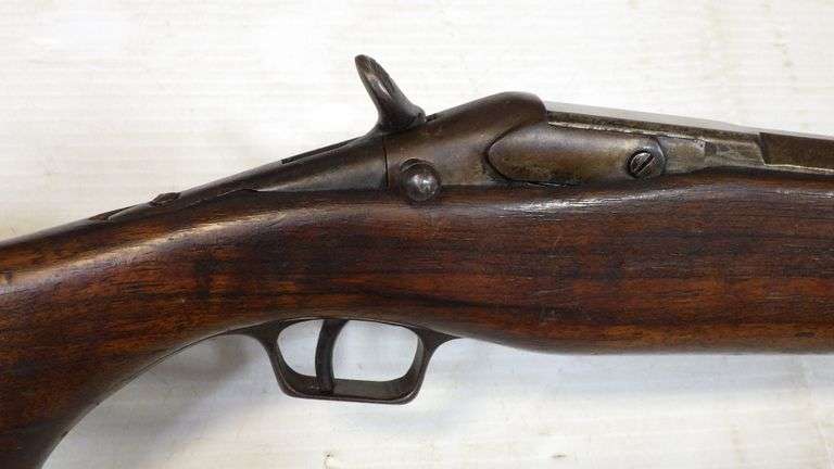 Antique Flobert single-shot rimfire, hexagon barrel, 41" overall, good ...