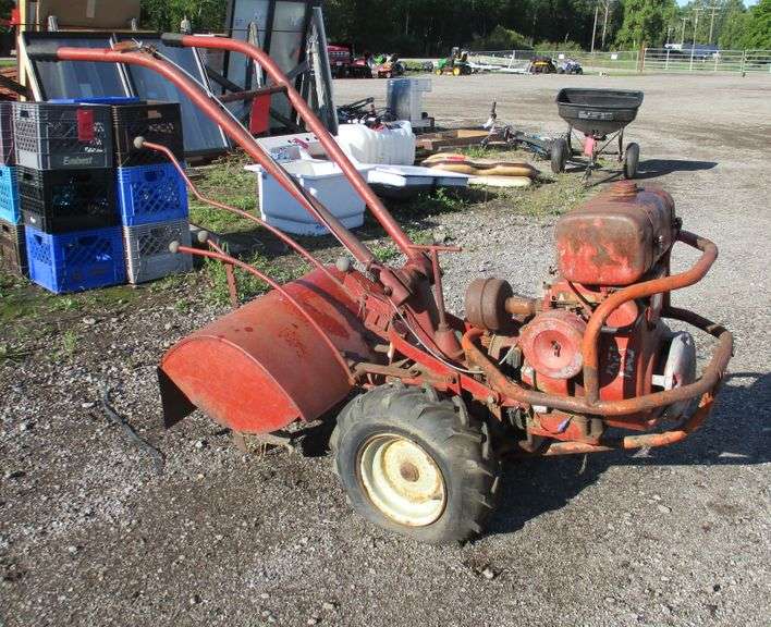 Old rototiller, works, needs tune up - Albrecht Auction Service
