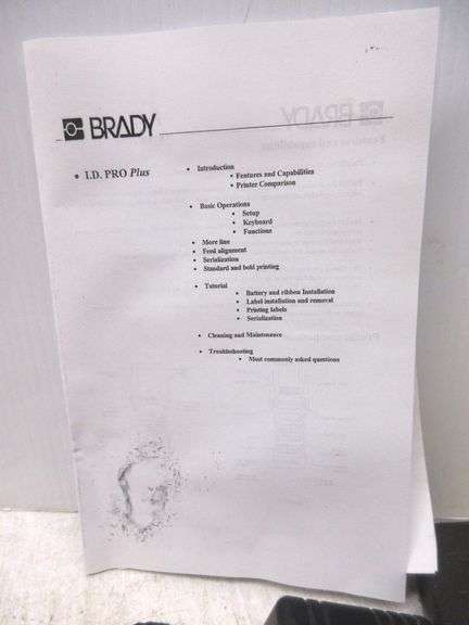 Brady ID Pro Plus wire labeler, works as it should, could use new ...