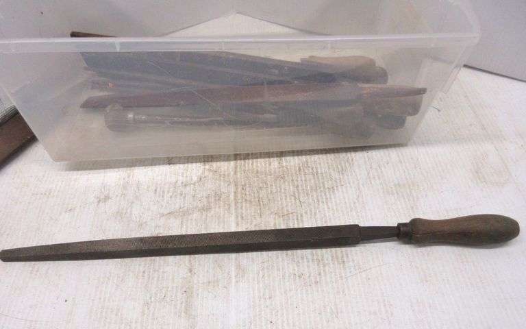 (15) Large wood files: Flat, Round, Triangle, Coarse, Medium, and Fine ...