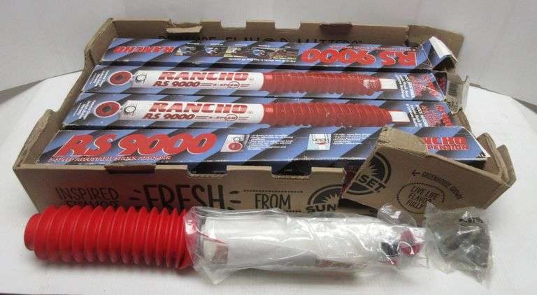 Full set of (4) Rancho 5-speed RS 9000 adjustable shocks, includes: 2- PN 9152, 2- PN 9124 ...