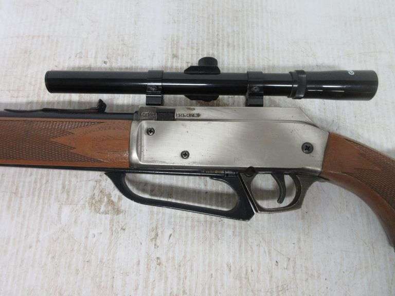 Daisy 881 powerline air rifle, gamo 4x15 scope, 37"L, used, works ...