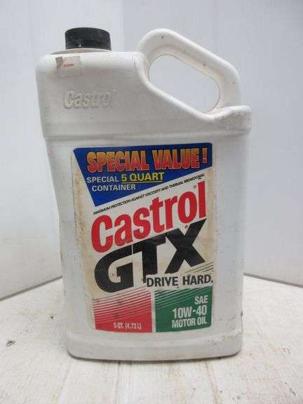 5-Quart container of Castrol GTX SAE 10W-40 motor oil - Albrecht ...