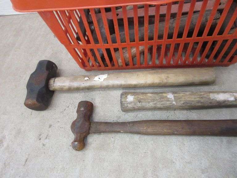 (12) Tools, include: Old hammers, some homemade, large and small; Claw ...