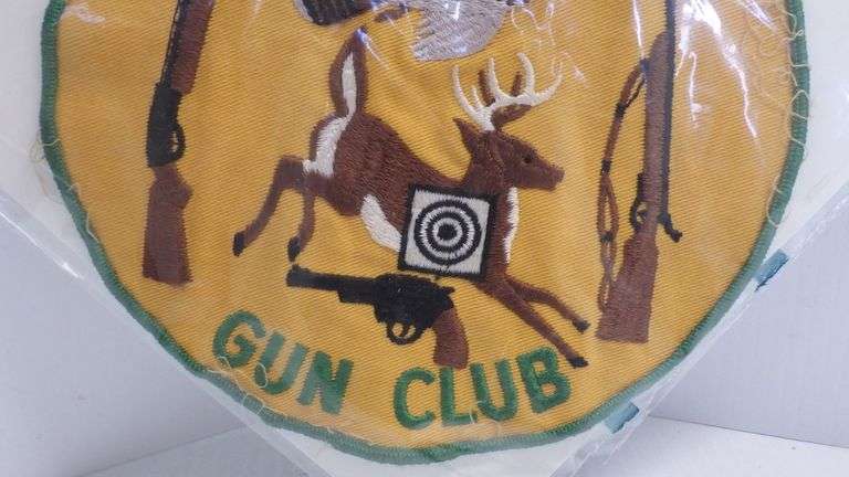 Saginaw Gun Club patch, extra large 7"Dia patch with turkey, deer ...