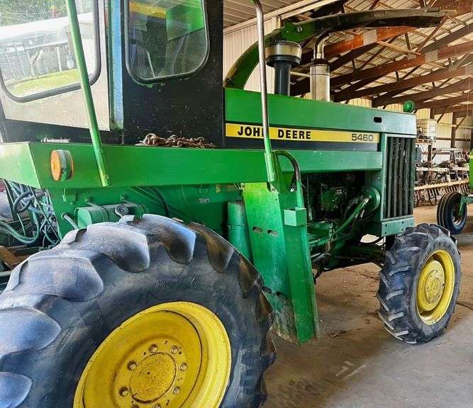 John Deere 5400 Forage Chopper, 3-Row Corn Head, 7' Hay Head Pick-Up ...