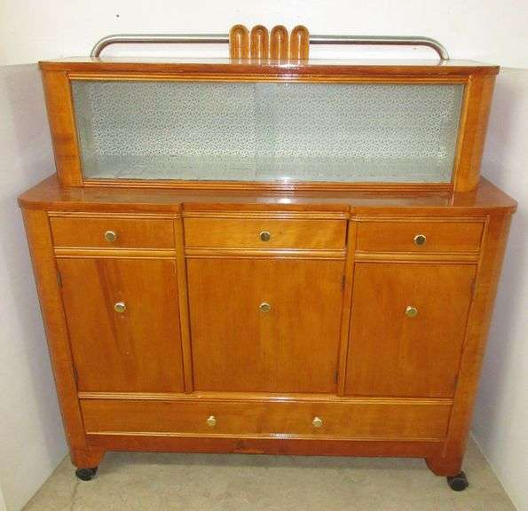 Older buffet on casters, 49"W x 17"D x 51"H, in good condition ...