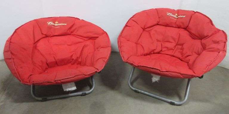 (2) Budweiser folding chairs - Albrecht Auction Service