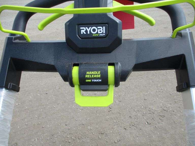 (2) Ryobi 40V lawn mowers, model RY401014US, one works, other runs but ...
