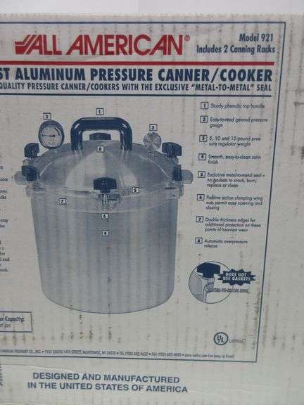 All American, Model 921, heavy cast aluminum pressure canner/cooker, 21 ...