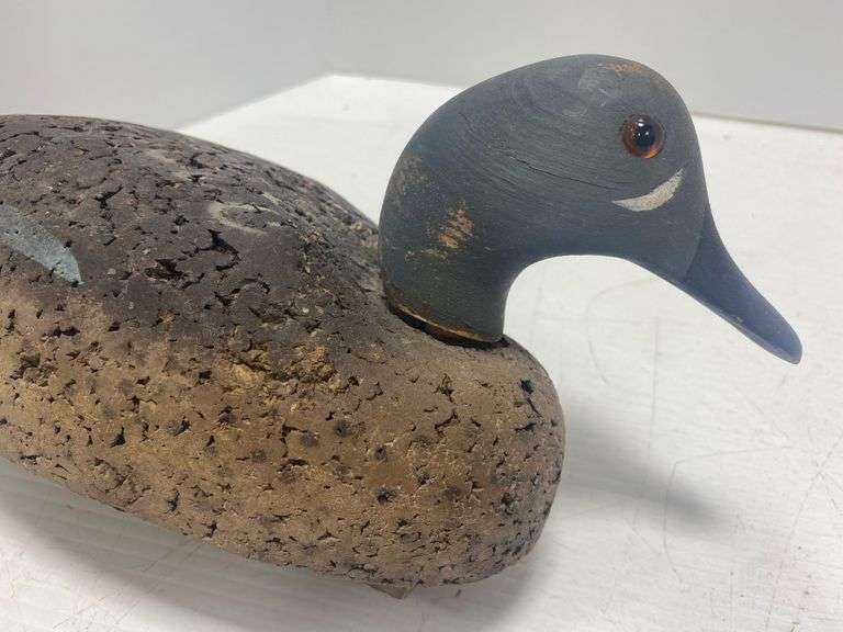 LL Bean Green Wing Teal Drake Duck Decoy with Glass Eyes, Blue Wing ...