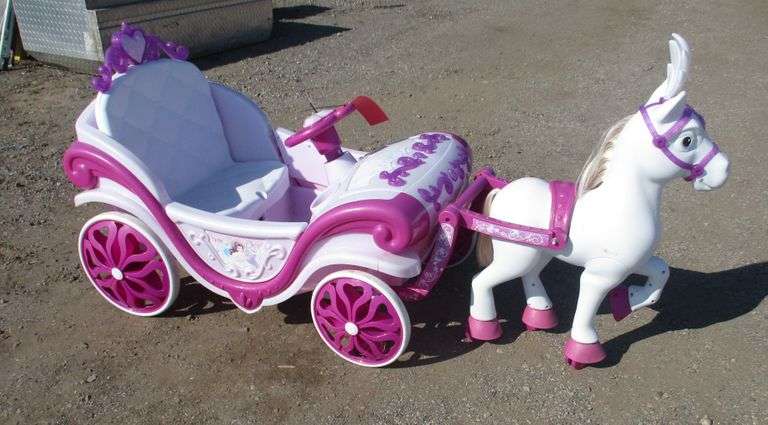 Disney horse and carriage Power Wheels, 22"W x 60"L, needs battery and ...