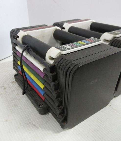 Pair of Classic 50 powerblock interchangeable dumbbells, weight ...
