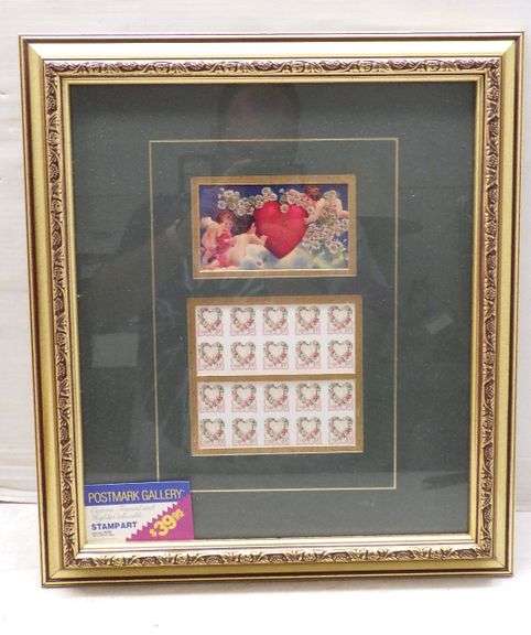 USPS victorian love stamp framed art from the American stamp collection ...