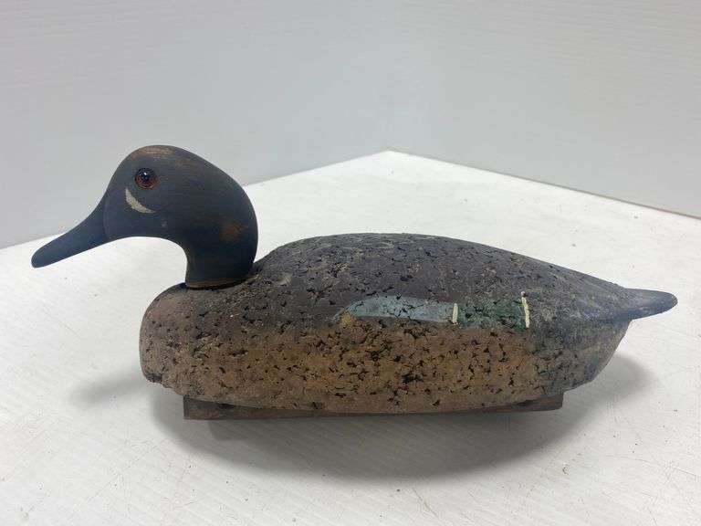 LL Bean Green Wing Teal Drake Duck Decoy with Glass Eyes, Blue Wing ...