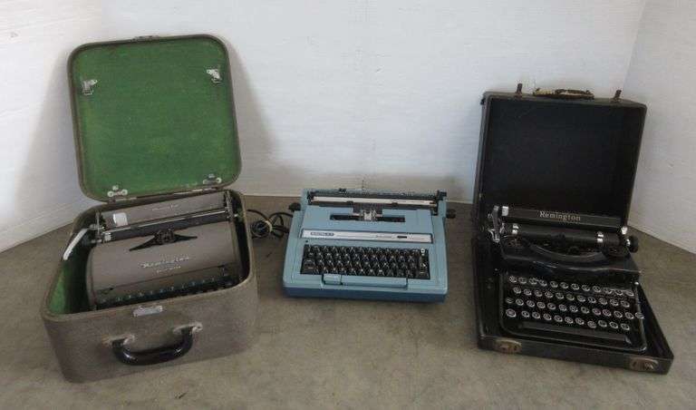 (2) Antique typewriters; (1) Older Electric typewriter, works ...