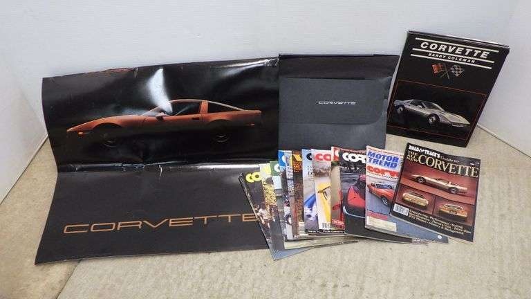 Corvette memorabilia, includes: (13) Corvette mugs from the 1970s to ...