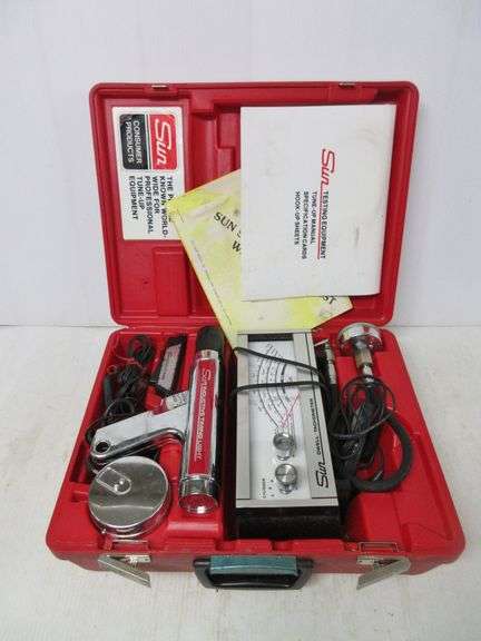Sun tune-up testing equipment, timing light, compression tester, and ...