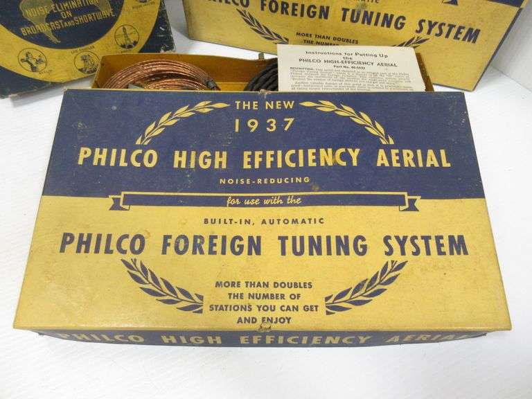 (2) Philco high efficiency aerial, and a Philco all-wave aerial noise ...