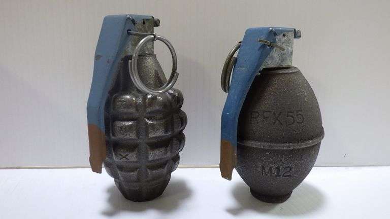 Novelty Grenades, all are decommissioned with hole in the bottom ...