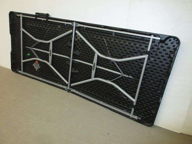Black Lifetime Brand, 6' fold in half table, with carry handle, never ...