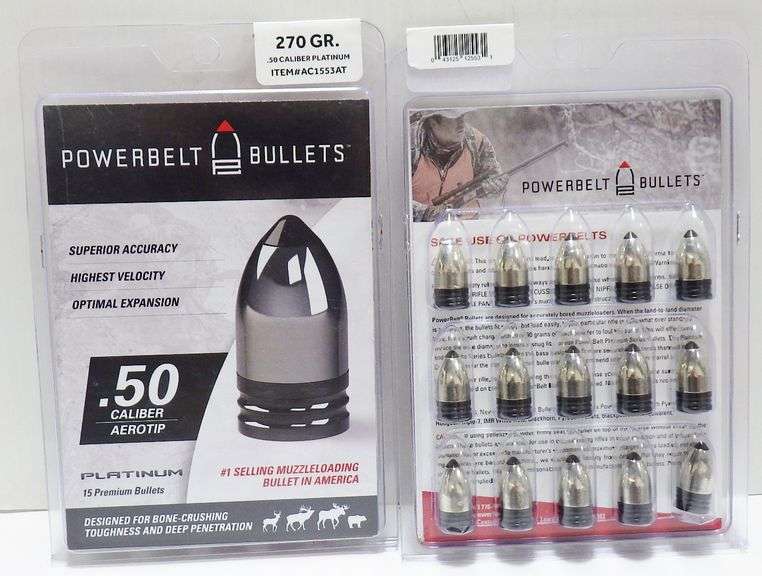 (69) .50 cal. bullets, NIP - Albrecht Auction Service