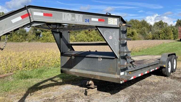 2005 Load Max Gooseneck Trailer, 84" x 20' Flatbed, Minimal Surface ...