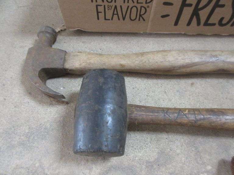 (14) Hammers, includes: Baby sledge, Brass, Leap, Claw, Ball peen, and ...