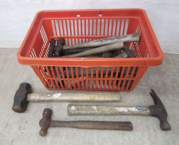 (12) Tools, include: Old hammers, some homemade, large and small; Claw ...