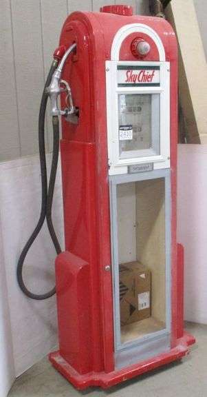 Wayne 60 gas pump in the process of being made into a display case and ...