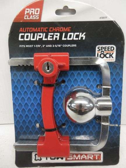Automatic chrome coupler lock, new - Albrecht Auction Service