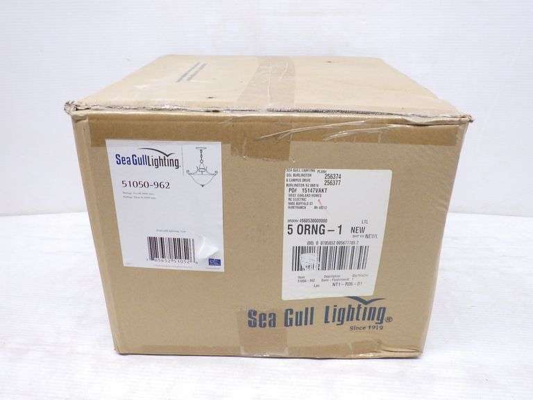 Seagull hanging light fixture, two M 100W max, new - Albrecht Auction ...