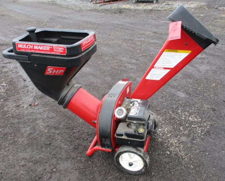 Dynamark 16-Flail 12-knife wood chipper/mulcher, 5 HP Briggs & Stratton ...