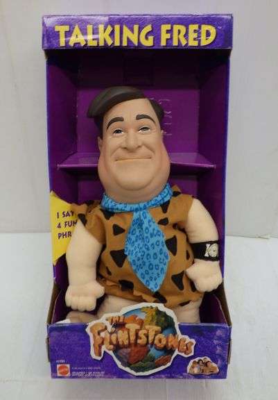 1993 The Flintstones talking Fred, doll- 14"H, with original box ...