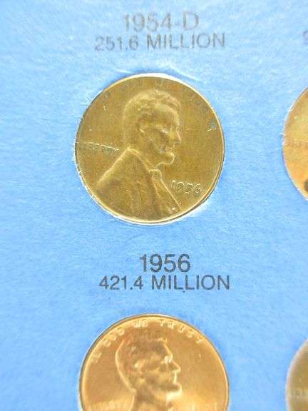 Lincoln coin set, 1941-1975, all coins are circulated to AU, all ...